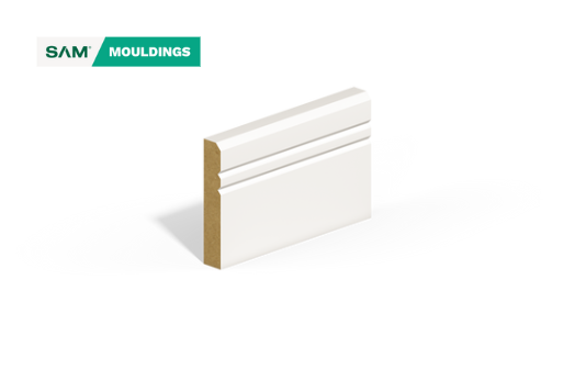 Chamfer and Double V-Groove MDF Skirting